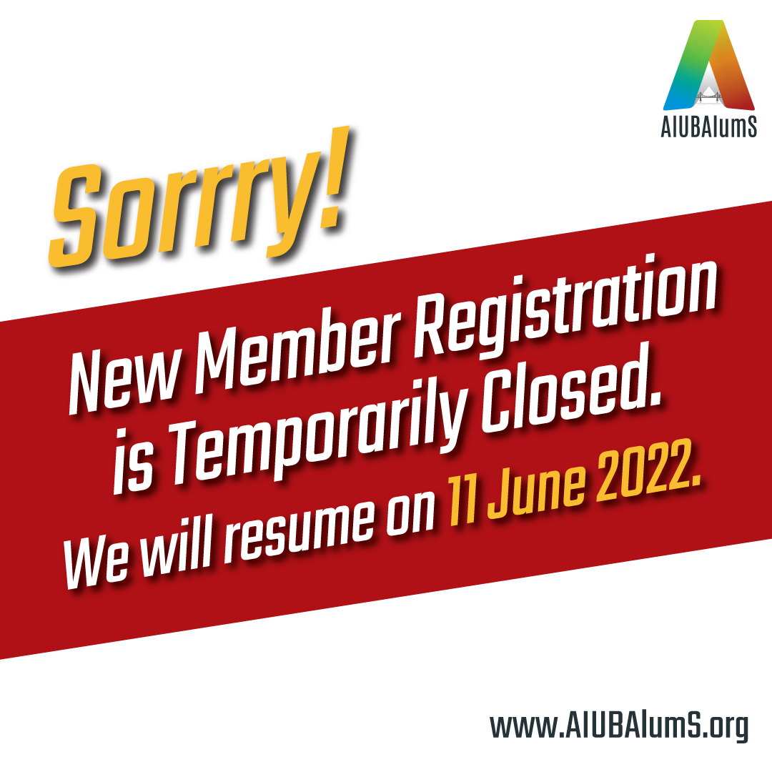New Membership is Closed - AIUBAlumS